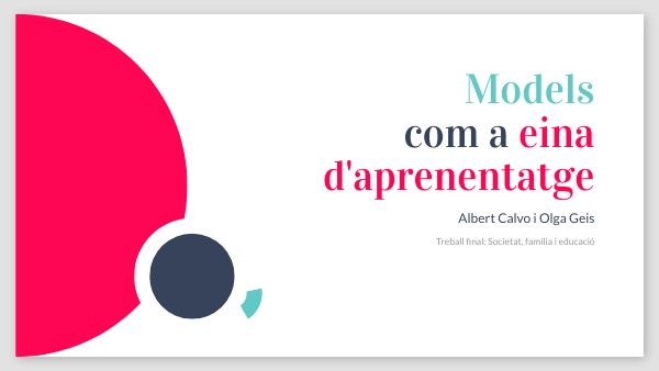 Models com a eina d'aprenentatge