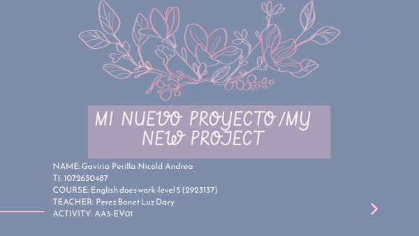 AA3-EV01 mi nuevo proyecto | Genially