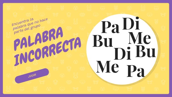 La palabra incorrecta | Genially