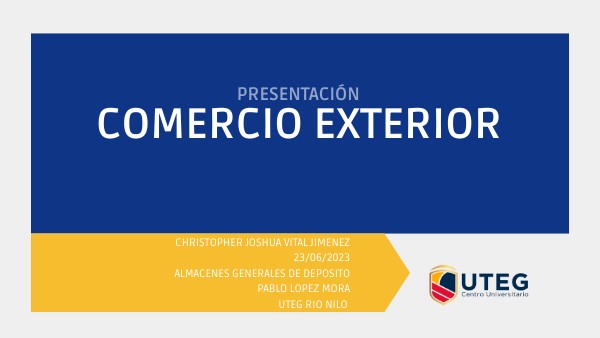 COMERCIO EXTERIOR | Genially