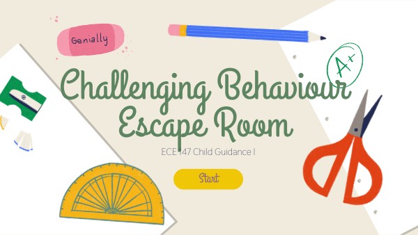 CHALLENGING BEHAVIOUR ESCAPE ROOM | Genially