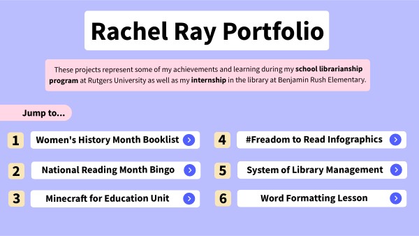 Rachel Ray Portfolio