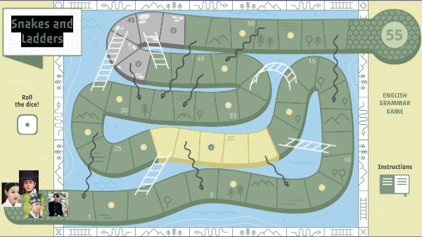 ENGLISH GRAMMAR SNAKES AND LADDERS