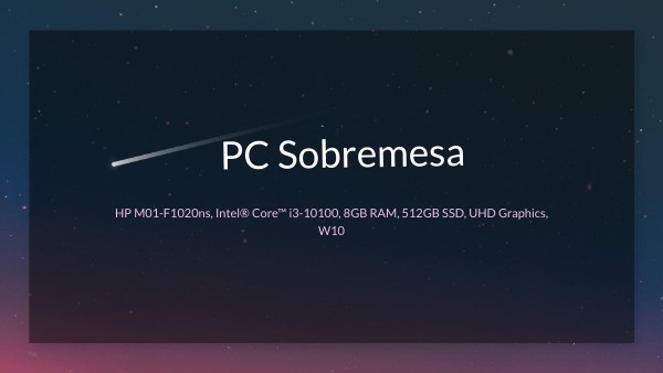 PC SOBREMESA HP y sus caracteristicas