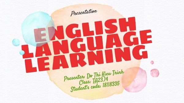 English Language Learning Presentation