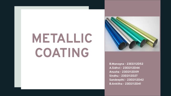 Metallic coating
