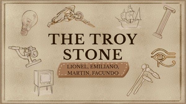 english presentation the troy stone | Genially