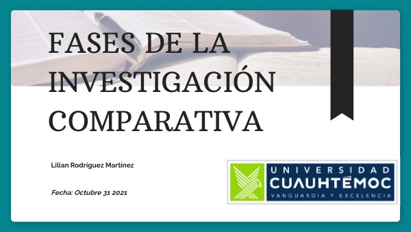 Fases de la investigación comparativa. | Genially