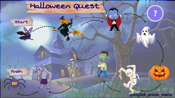 Halloween quest for children | Genially