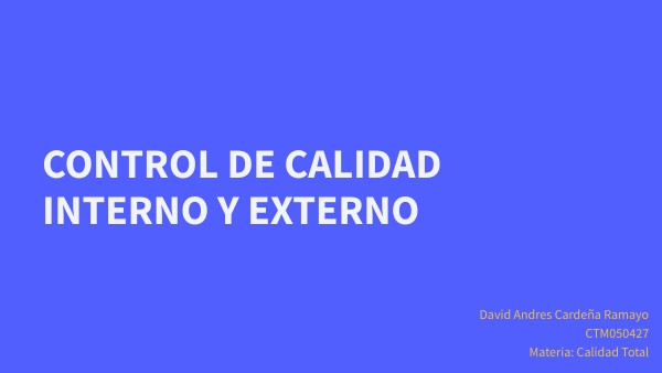 PROYECTO MODULAR CALIDAD TOTAL | Genially