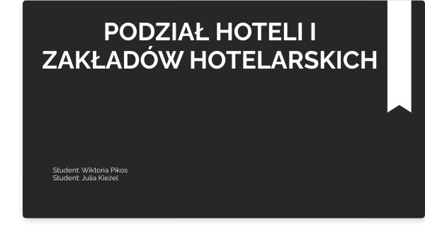 Hotelarstwo | Genially
