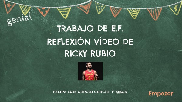 PRESENTACIÓN PIZARRA ANIMADA REFLEXIÓN RICKY RUBIO | Genially