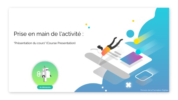 Prise en main H5P : Activité "Présentation du cours" | Genially