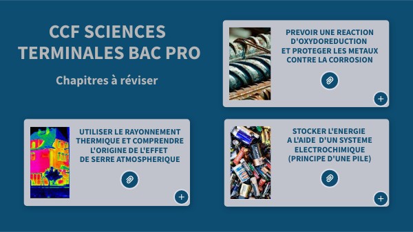 PROGRAMME REVISIONS CCF SCIENCES TERMINALES BAC PRO | Genially