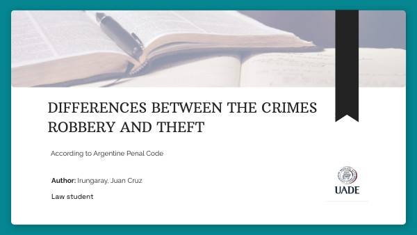 DIFFERENCES BETWEEN ROBBERY AND THEFT | Genially