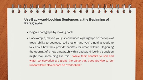 Use Backward-Looking Sentences | Genially
