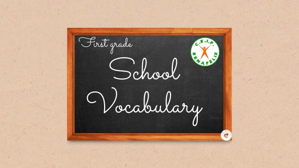 SCHOOL VOCABULARY