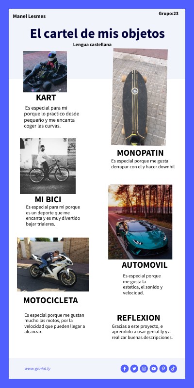 EL CARTEL DE MIS OBJETOS | Genially