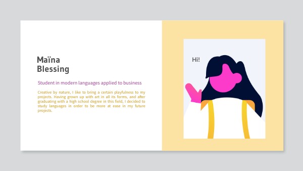 CV infographie GIRL maina | Genially