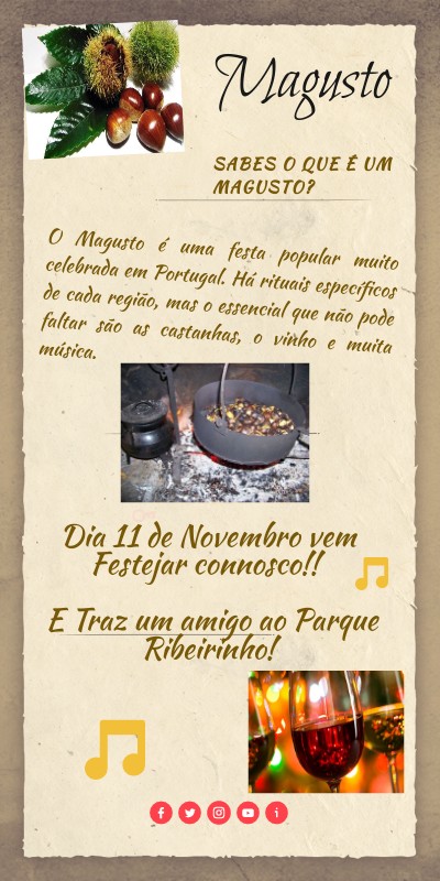 cartaz de dia do Magusto | Genially