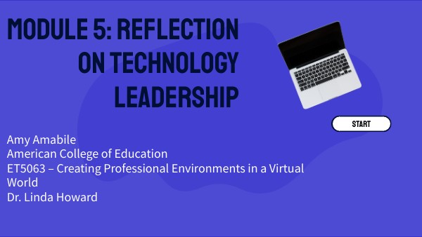 Module 5 Reflection | Genially