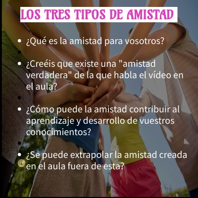 Los Tres Tipos De Amistad