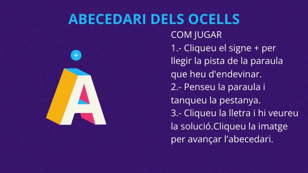 ABECEDARI D'OCELLS | Genially