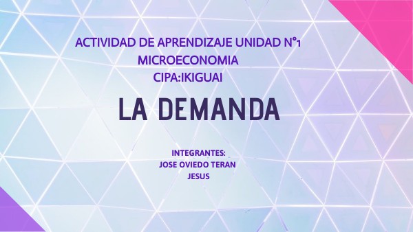 LA DEMANDA | Genially