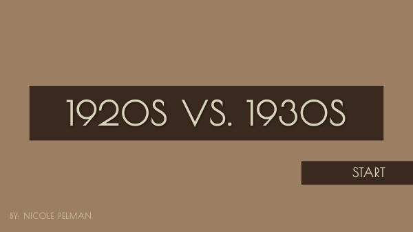 History presentation (1920s vs. 1930s)