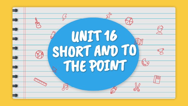 mini game writing unit 16 | Genially