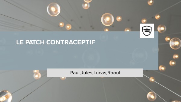 le patch contraceptif SVT