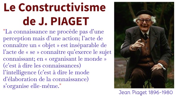 Le Constructivisme de J. PIAGET