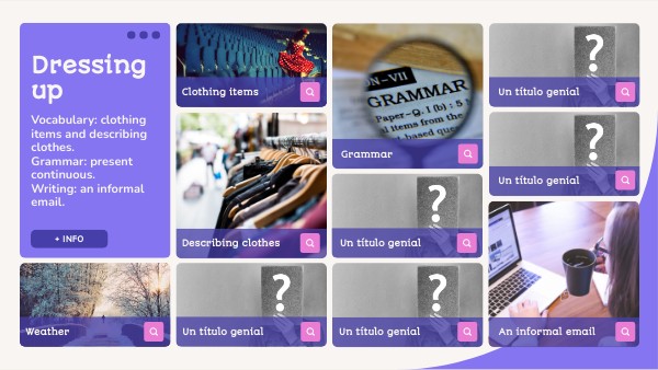 1ESO. Dressing up | Genially