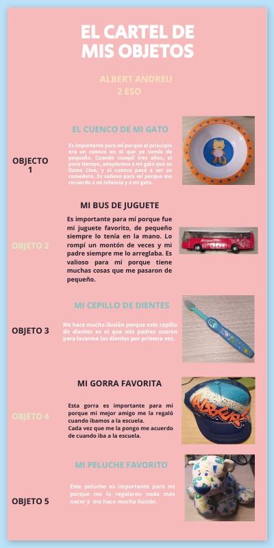 EL CARTEL DE MIS OBJETOS | Genially