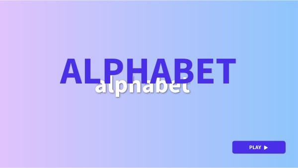 ALPHABET | Genially