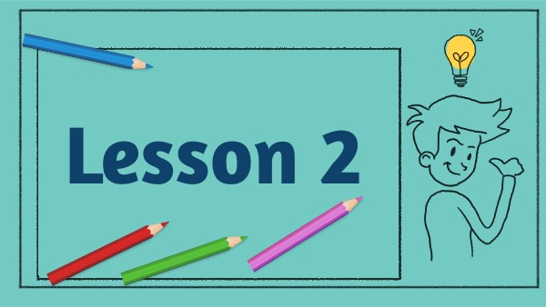 lesson landing page Kinder lesson 2