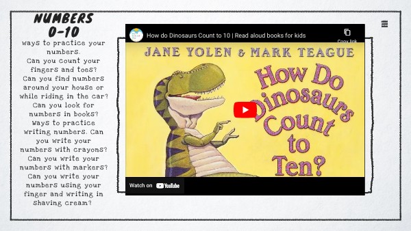 PK 13.1 How Do Dinosaurs Count to Ten