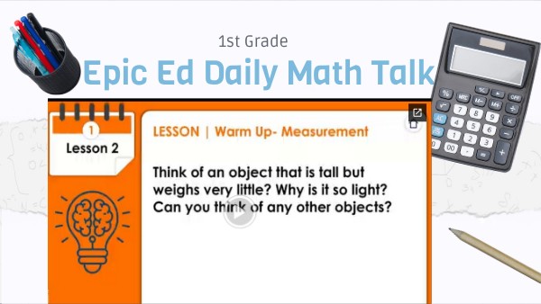 15.2 :1st grade Math Talks