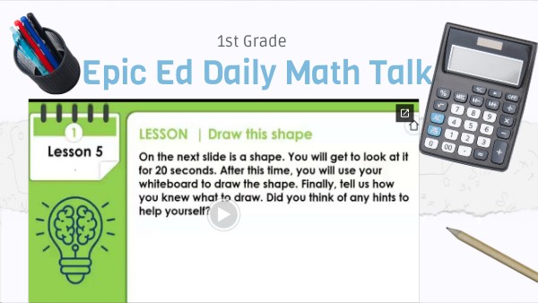 12.5:1st grade Math Talks