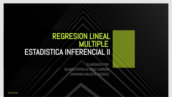 PRESENTACIÓN REGRESIÓN LINEAL MÚLTIPLE | Genially
