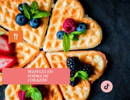 Waffles en forma de corazón