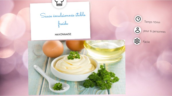 PRESENTATION DE LA SAUCE MAYONNAISE | Genially
