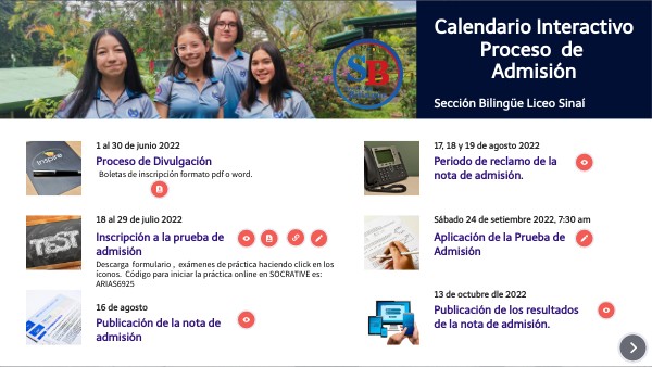 Proceso de Admisión Sección Bilingüe Sétimo 2023 | Genially