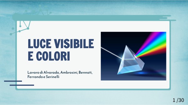 Luce visibile e colori