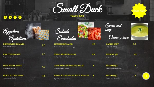 CARTA MENU