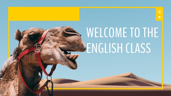 WELCOME ENGLISH CLASS | Genially