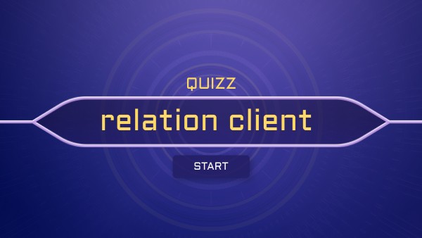 relation client QUIZ | Genially