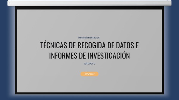 Tecnicas de recogida de datos e informes