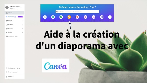 Aide création diaporama avec Canva | Genially