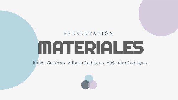 Tecnología - Materiales | Genially